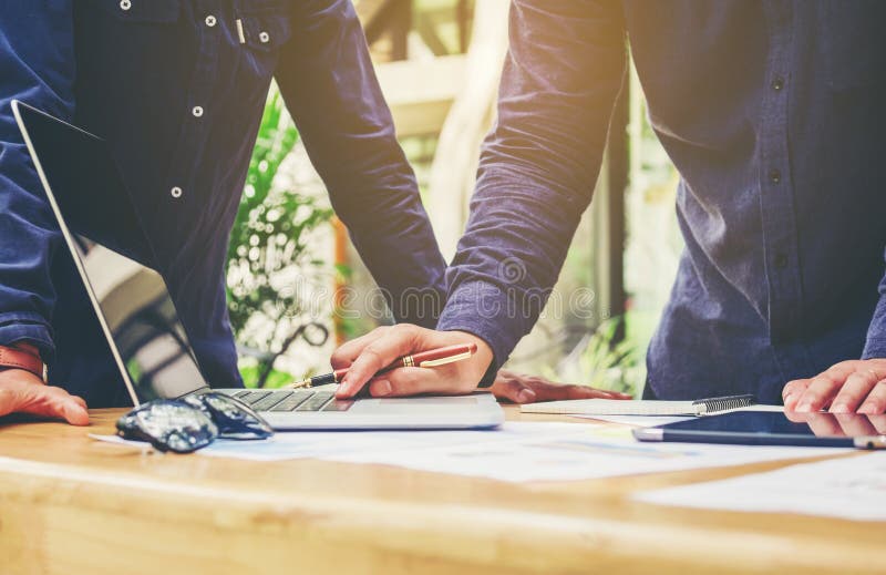 Teamwork Start Up Business Team Meeting Working on New Business Stock ...