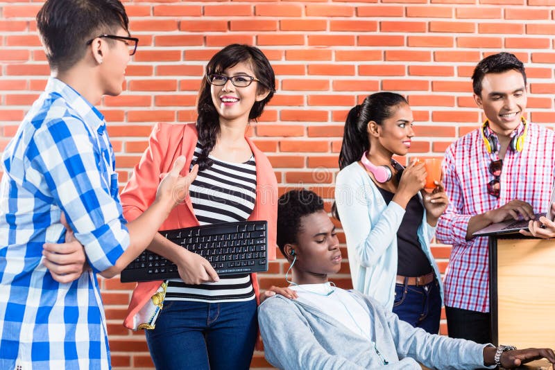 Teamwork in Start-up Coworking Space Stock Photo - Image of community ...