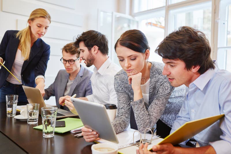 Teamwork from Start-up Team Stock Image - Image of employee, computer ...