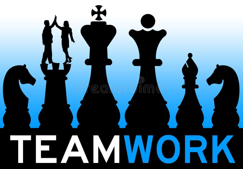 Teamwork strategy stock illustration. Illustration of goals - 58818732