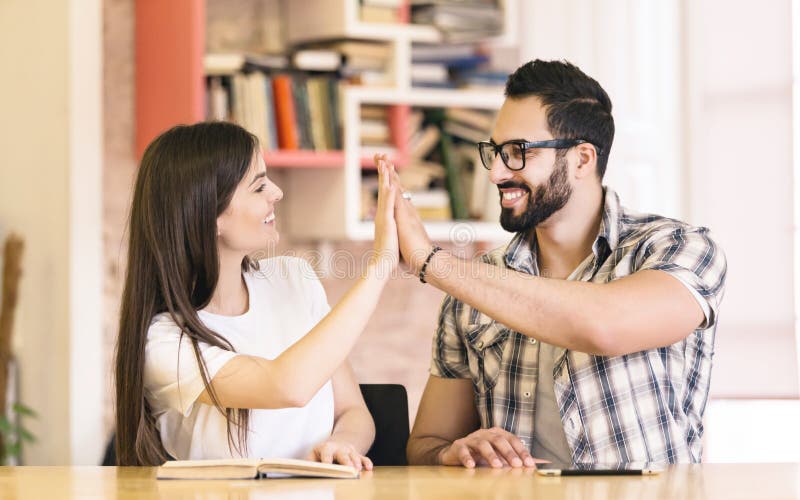Teamwork in Studying stock image. Image of learning - 115052441