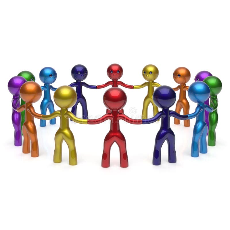 People chain circle stock illustration. Illustration of social - 27162865