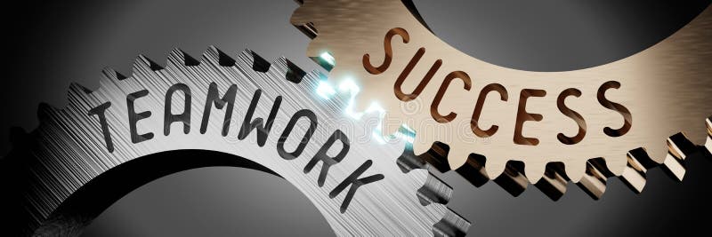 Teamwork Succes - Gears Concept Stock Illustration - Illustration of ...