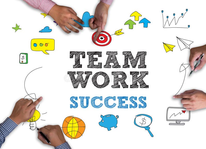 Teamwork success concept stock image. Image of office - 69069871
