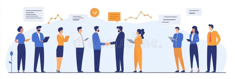 Teamwork and Success, People are Collaborating and the Chart Growth ...