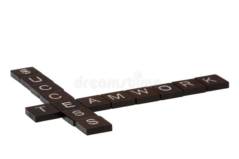 Teamwork Success Scrabble Tiles Stock Photo - Image of text, spell ...