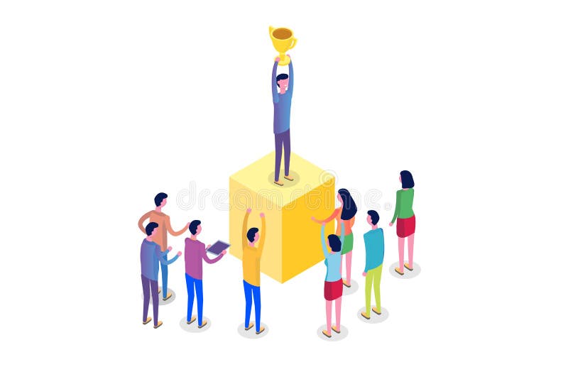 Teamwork, Success, Victory Team Concept Isometric. Stock Vector ... Teamwork, Success, Victory Team Concept Isometric. Stock Vector ...