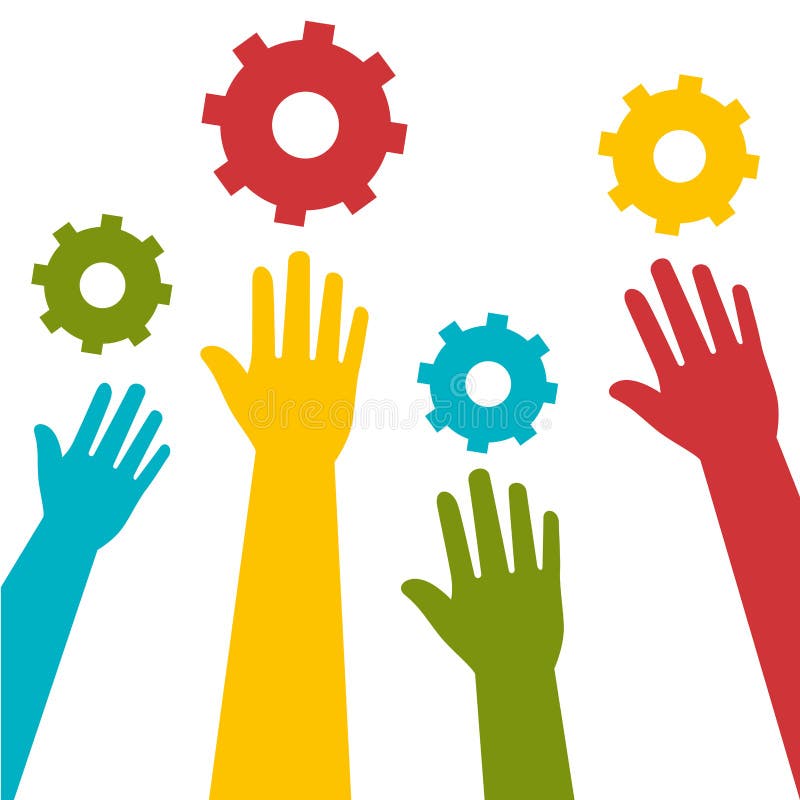 Teamwork Support and Leadership Stock Vector - Illustration of ...