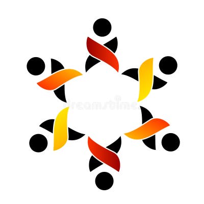 Teamwork support logo stock vector. Illustration of green - 48377749