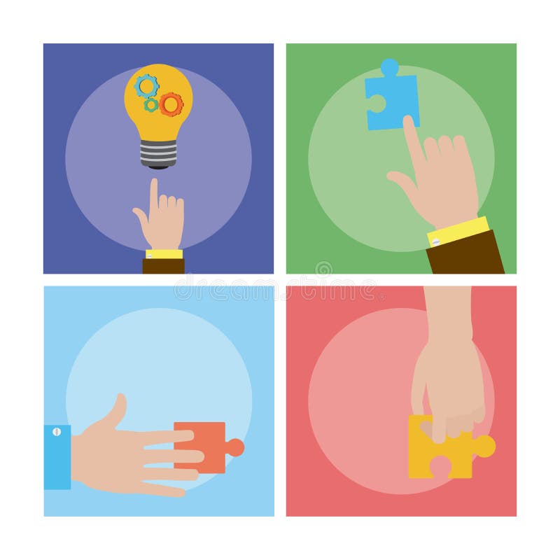 Teamwork and support cards stock vector. Illustration of help - 143374765