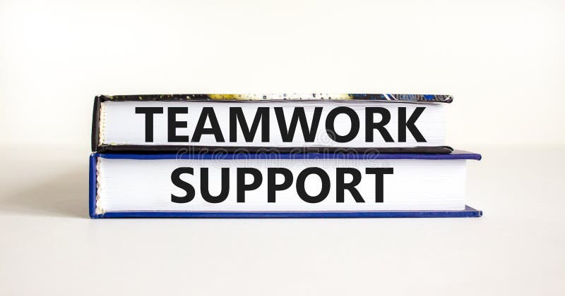 Teamwork Support Symbol. Concept Words Teamwork Support on Wooden ...