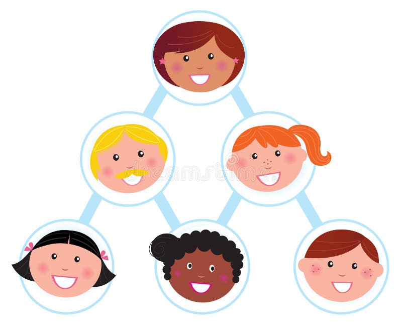 Teamwork and Support / Working Team: Human Pyramid Stock Vector ...