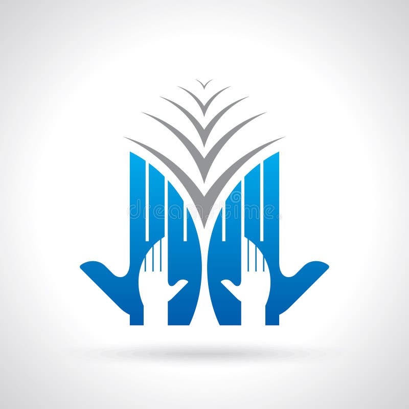 Teamwork Symbol. Multicolored Hands Stock Vector - Illustration of ...