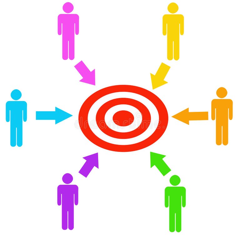 People Teamwork Targets Stock Illustrations – 474 People Teamwork ...