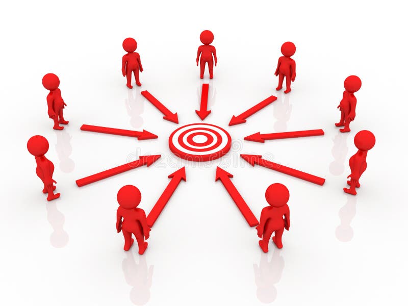 Teamwork Target stock illustration. Illustration of business - 12850442