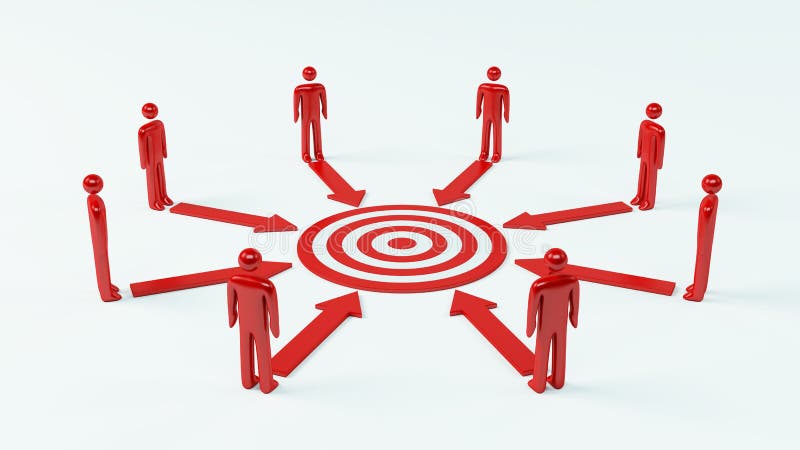 Teamwork Target stock illustration. Illustration of competition - 45236057