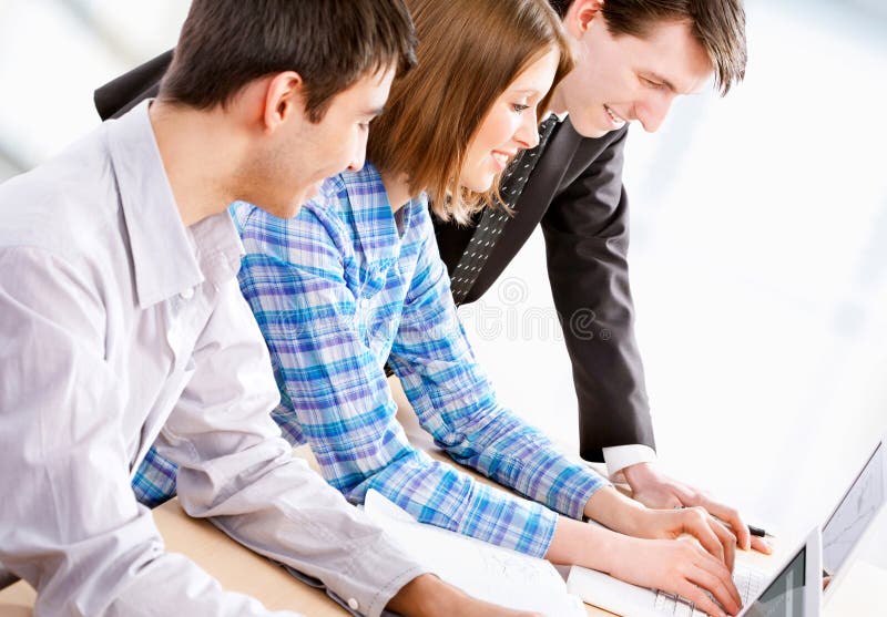 Teamwork stock image. Image of female, chief, class, attractive - 68612265