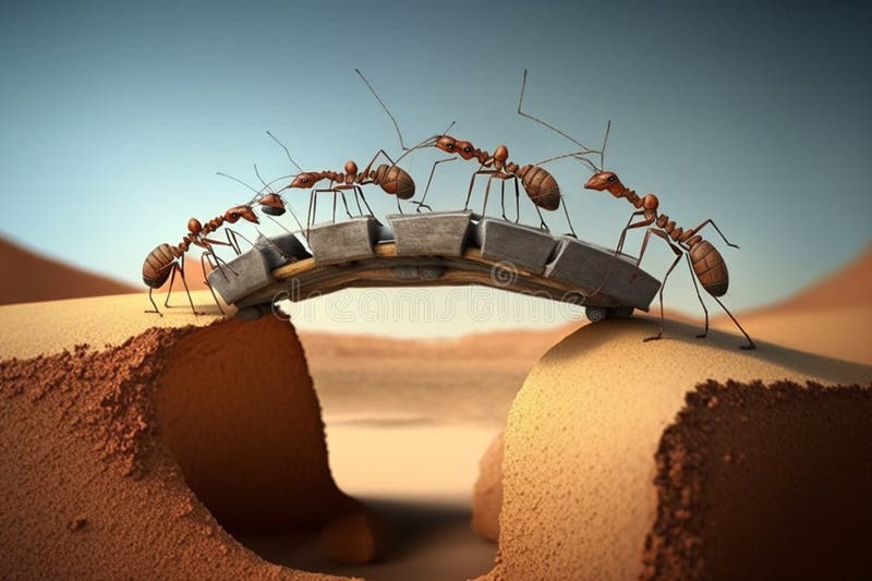 Ants Teamwork Drawing