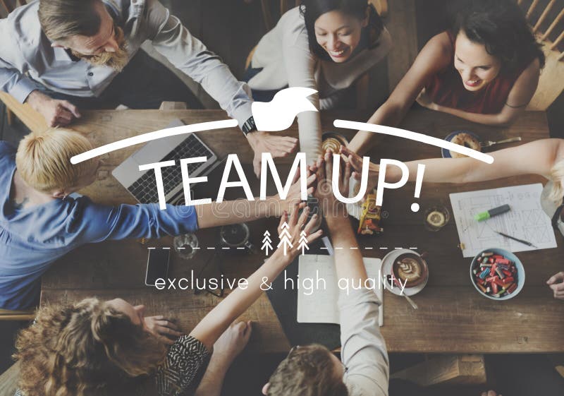 Teamwork Team Building Spirit Togetherness Concept Stock Image - Image ...