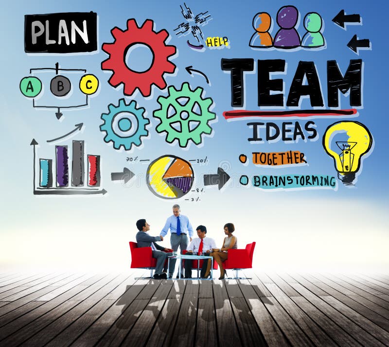 Teamwork Team Collaboration Connection Togetherness Unity Concep Stock ...
