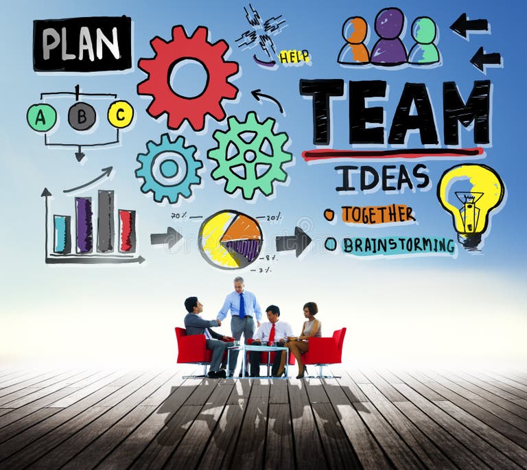 Teamwork Team Collaboration Connection Togetherness Unity Concep Stock ...