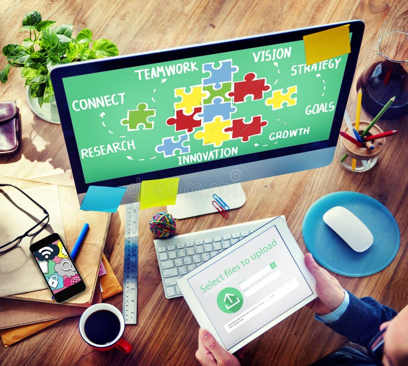 Teamwork Team Collaboration Connection Togetherness Unity Concep Stock ...