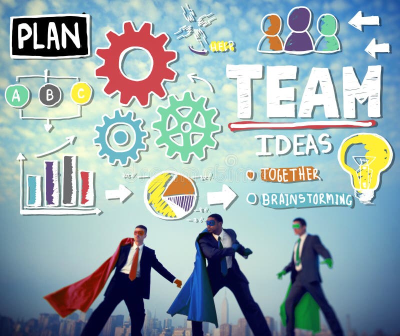 Teamwork Team Collaboration Connection Togetherness Unity Concep Stock ...