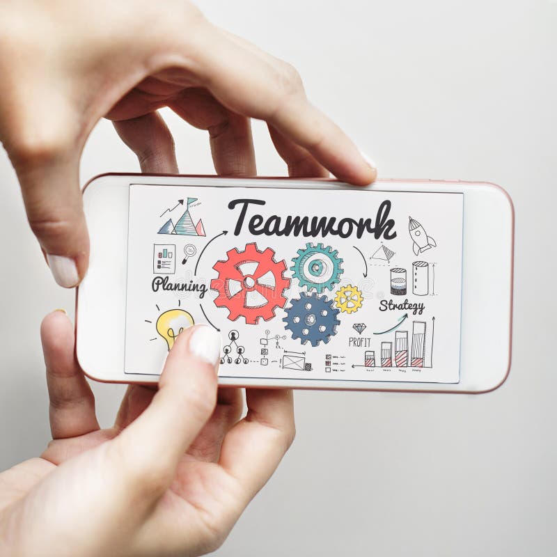 Collaboration Connection Team Brainstorming Unity Stock Image - Image ...