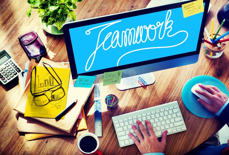 Teamwork Team Collaboration Support Member Unity Concept Stock Photo ...