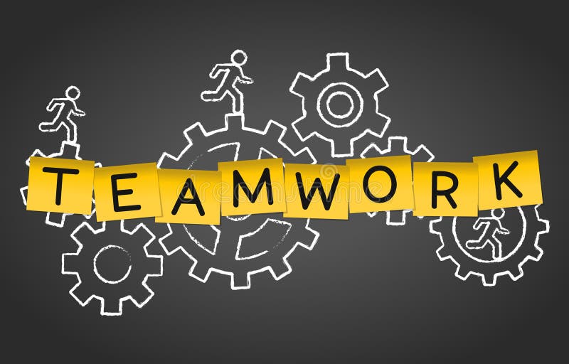 Teamwork Team Cooperation Workforce Group Concept Background Stock ...
