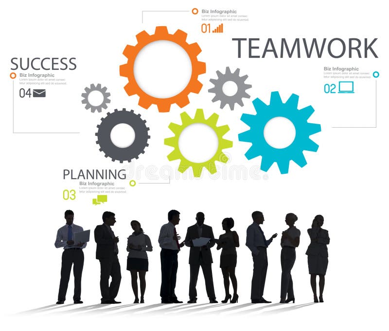 Teamwork Team Group Gear Partnership Cooperation Concept Stock ...
