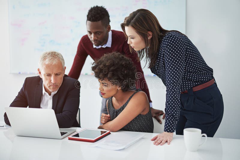 Teamwork and Technology Both Need Good Connections To Work. a Group of ...