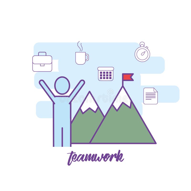 Teamwork Technology Communication Social Media Stock Vector ...