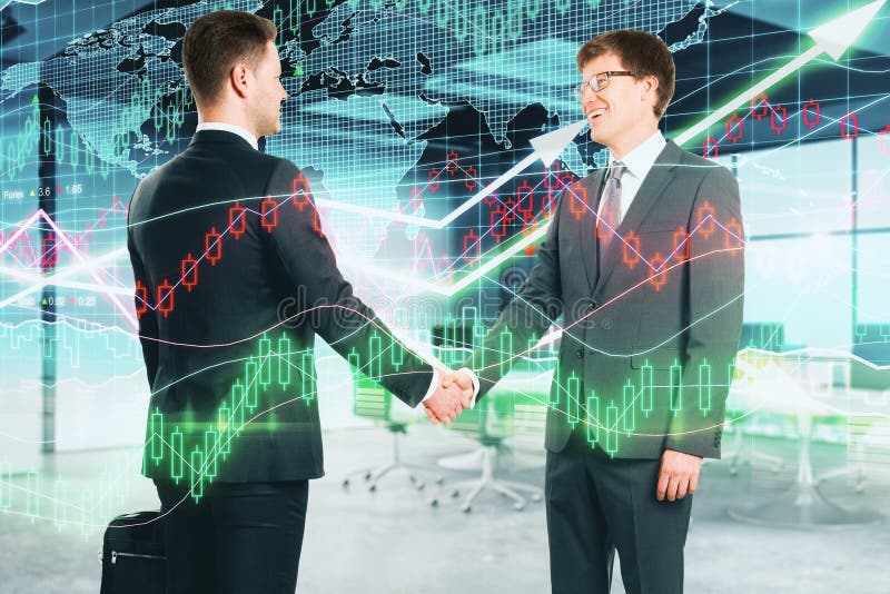 Teamwork, Technology and Handshake Concept Stock Photo - Image of ...