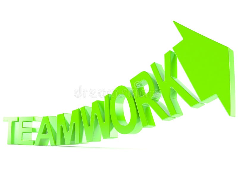 Teamwork Green stock illustration. Illustration of together - 18021906