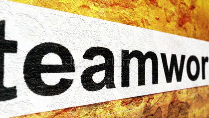 Teamwork Text on Grunge Background Stock Video - Video of idea, print ...