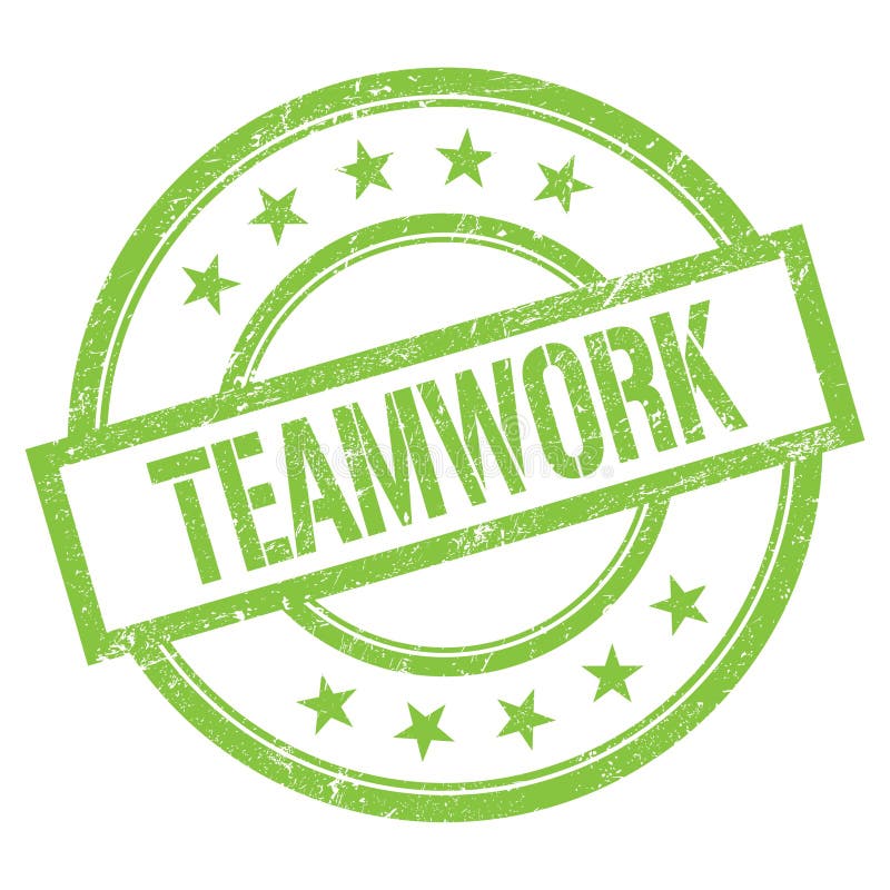 TEAMWORK Text Written on Green Vintage Stamp Stock Illustration ...