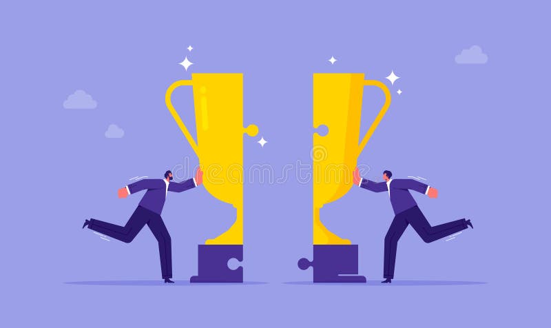 Teamwork To Help Success and Achieve Goal Together Concept Stock Vector ...