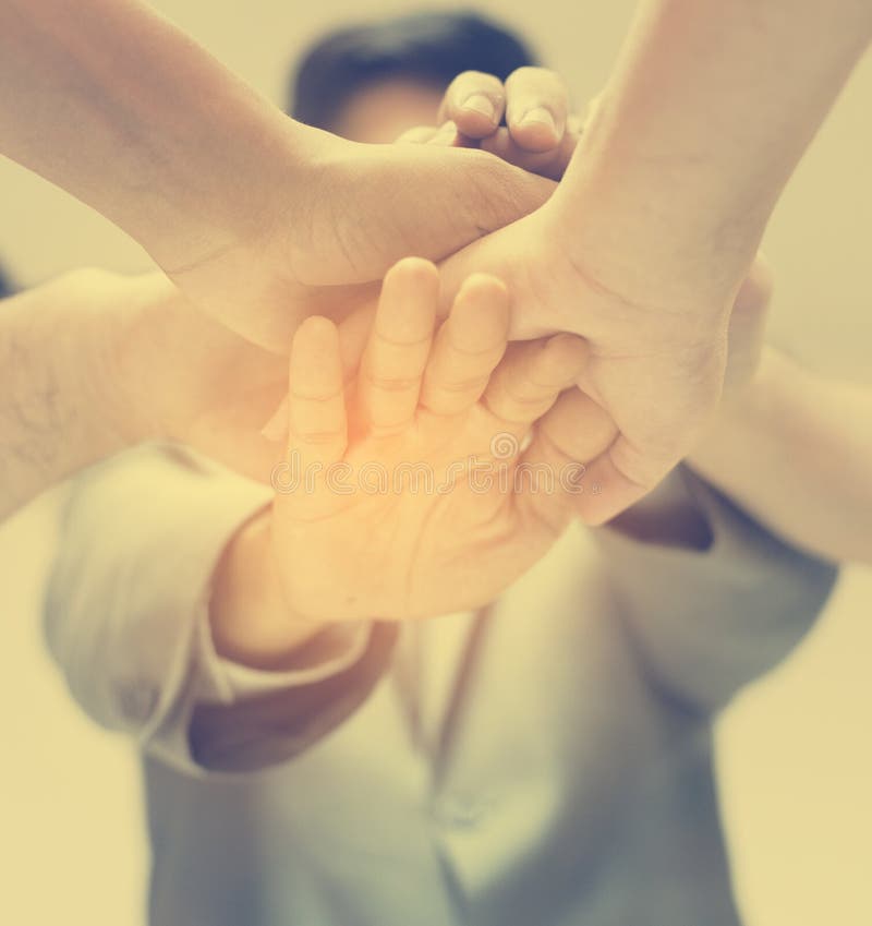 Teamwork Togetherness Collaboration Concept.Top View Stock Image ...