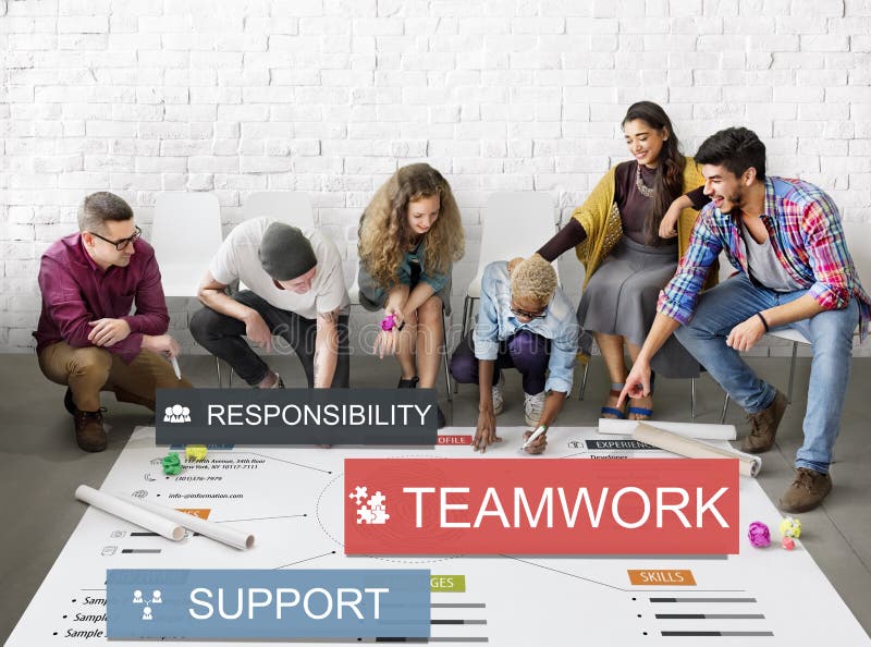 Teamwork Togetherness Unity Support Responsibility Concept Stock Image ...