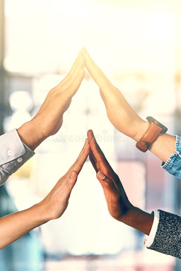 Teamwork, Touch and Hands of Business People in Office for ...