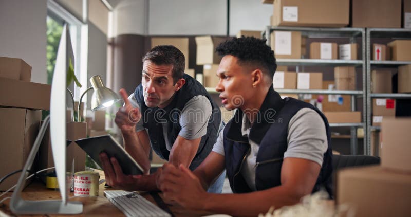 Teamwork, Training and People on Computer in Factory for Distribution ...