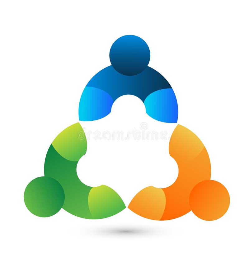 Teamwork Trio People Group, Business Vector Logo Stock Vector ...