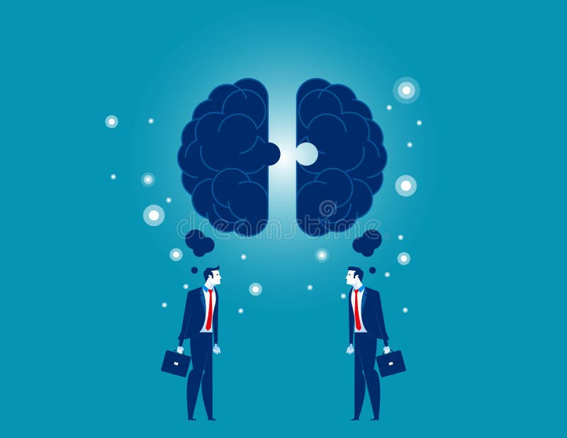 Teamwork. Two People Work Together To Success Stock Vector ...