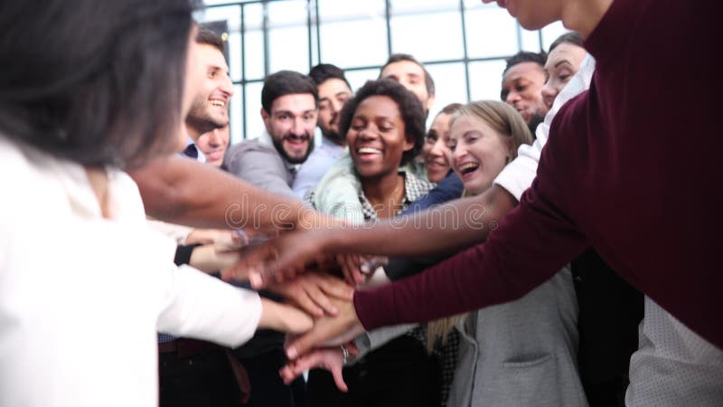 Multiethnic College Students Fold Their Hands in Place Stock Video ...