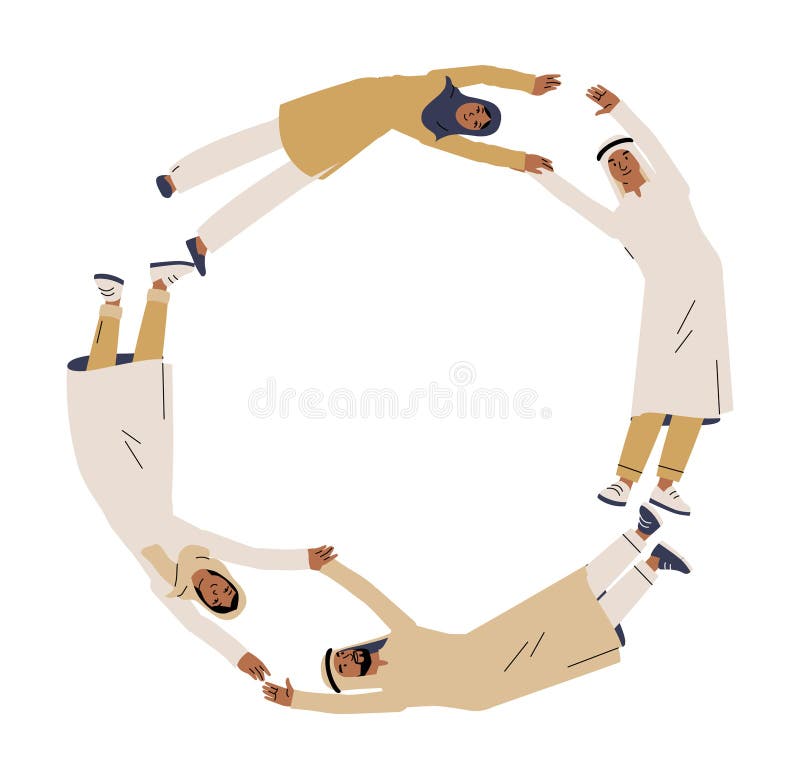 Teamwork and Unity Concept with Middle Eastern Men and Women Forming a ...