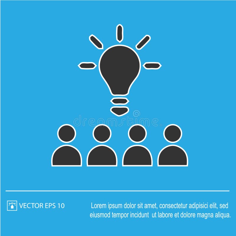 Teamwork Vector Icon Eps 10. Business Idea Discussion Stock Vector ...