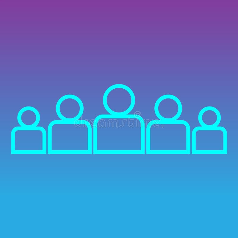 Teamwork Vector Icon. Team of People Simple Isolated Symbol Sign ...