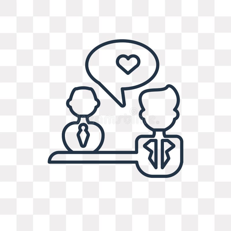 Teamwork Vector Icon on Transparent Background, Linear Stock Vector ...