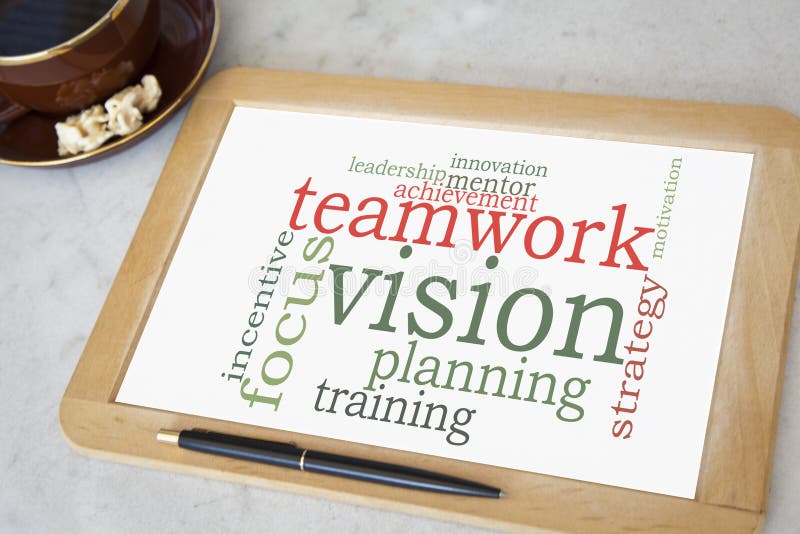 Teamwork vision stock photo. Image of achievement, word - 47015374